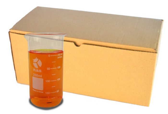 Box of 8, 250ml Tall Form Glass Beakers | Science First