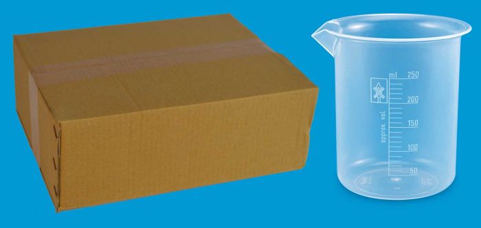 Box of 12, 250ml Plastic Beakers | Science First