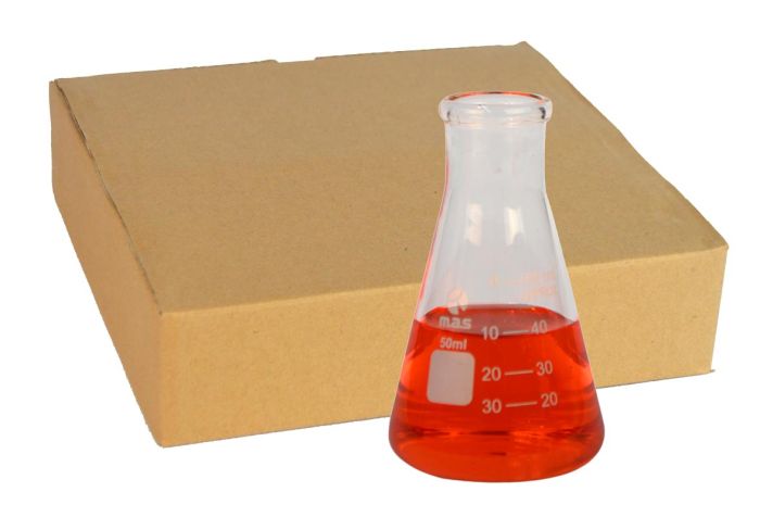 Box of 12, 50ml Erlenmeyer Flask, Narrow Mouth | Science First