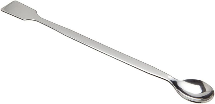 Spatula, s/steel, spoon & flat end, 200mm | Science First